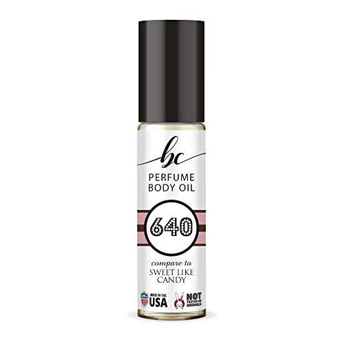 BIOCURA BC Perfume 640 Inspired by Ariana Sweet Like Candy For Women Replica Fragrance Body Oil Dupes Alcohol-Free Grande Sample Travel Size Concentrated Long Lasting Roll-On 0.3 Fl Oz/10ml