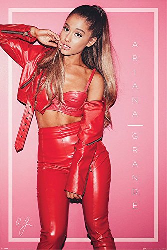 empireposter Ariana Grande-Red-Pop Music Poster Print-Size 61 x 91.5 cm, 91.5 x 61 x 0.14 cm, Colourful