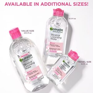 Garnier SkinActive Micellar Water for All Skin Types, Facial Cleanser & Makeup Remover, 13.5 fl. Oz, 1 count (Packaging May Vary)