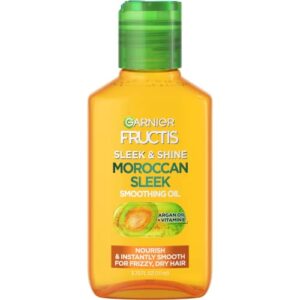 garnier fructis sleek & shine moroccan sleek oil treatment, frizzy, dry hair, 3.75 fl oz (packaging may vary)