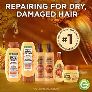 Garnier Whole Blends Honey Treasures Repairing Shampoo and Conditioner, For Dry, Damaged Hair, 22 Fl Oz Ea, 1 Kit (Packaging May Vary)