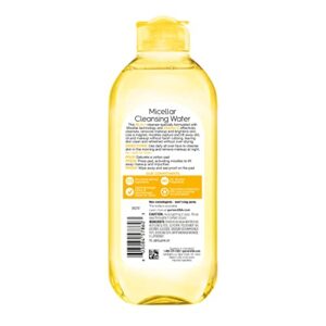 Garnier SkinActive Micellar Water with Vitamin C, Facial Cleanser & Makeup Remover, 13.5 fl. oz, 1 count (Packaging May Vary)