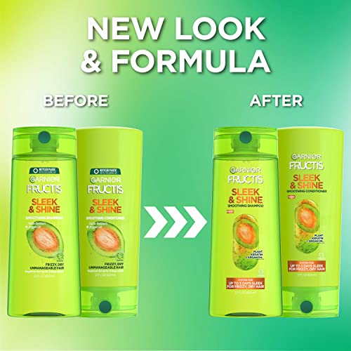 Garnier Fructis Sleek & Shine 22 fl. oz. - 1 Shampoo + 1 Conditioner (Family Size) (Packaging May Vary)