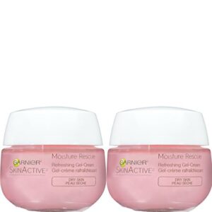 garnier skinactive moisture rescue face moisturizer for dry skin, 2 count