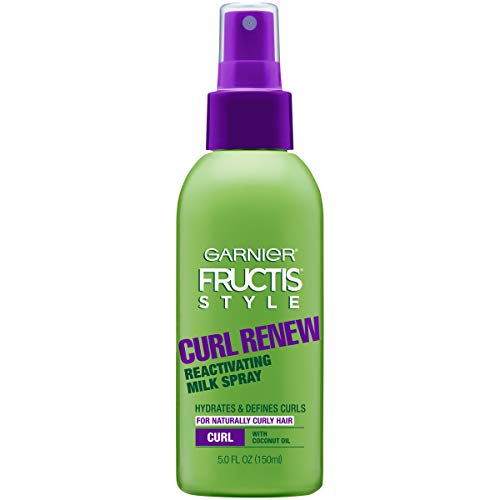 Garnier Fructis Style Curl Renew Reactivating Milk Spray For Curly Hair, 5 Ounce (Packaging May Vary)