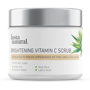 instanatural vitamin c face polish scrub and face exfoliator, face exfoliating scrub, face scrubber exfoliator and pore minimizer, exfoliating face wash and facial scrubs for women