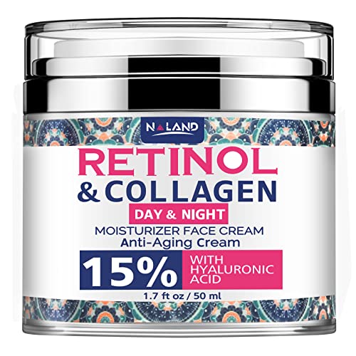 Retinol Cream for Face, Anti-Aging Facial Moisturizer with Hyaluronic Acid and Collagen, Retinol Moisturizer for Face and Neck, Wrinkle Cream for Women and Men, Day and Night Anti-Aging Moisturizing Cream – For All Skin Types