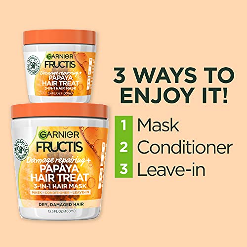 Garnier Hair Care Fructis Papaya Hair Treat Mask - 1 400mL + 2 100mL Kit