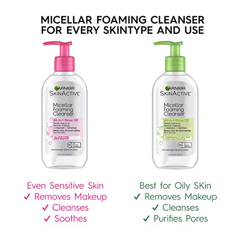 Garnier SkinActive Micellar Foaming Face Wash, For All Skin Types, 6.7 fl oz