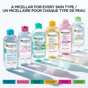 Garnier SkinActive Micellar Water for Oily Skin, Facial Cleanser & Makeup Remover, 13.5 fl. oz, 1 count (Packaging May Vary)