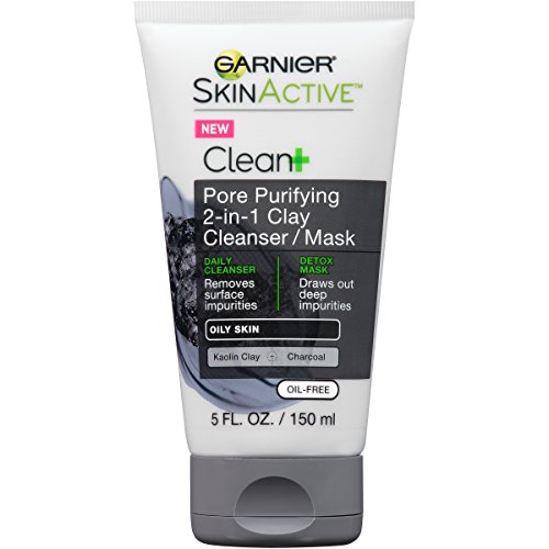 Garnier SkinActive Men's Pore Purifying Charcoal Face Wash & Mask, 5 fl. oz.