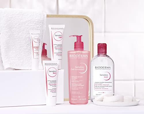 Bioderma Sensibio H2O Soothing Micellar Cleansing Water and Makeup Removing Solution for Sensitive Skin, Face and Eyes