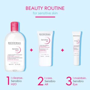 Bioderma Sensibio H2O Soothing Micellar Cleansing Water and Makeup Removing Solution for Sensitive Skin, Face and Eyes