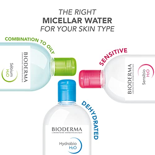 Bioderma Sensibio H2O Soothing Micellar Cleansing Water and Makeup Removing Solution for Sensitive Skin, Face and Eyes