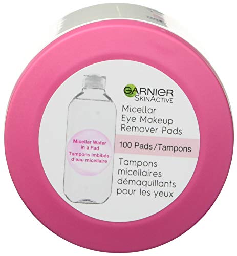 Garnier Micellar Eye Makeup Remover Pads Facial Treatment Pads, 100 Count