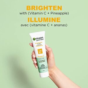 Garnier SkinActive Green Labs Brightening Gel Washable Cleanser with Vitamin C and for Dull and Uneven Skin 4.4 Packaging May Vary, Pinea-C, Pineapple, 13.2 Fl Oz