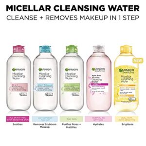 Garnier SkinActive Micellar Water For Waterproof Makeup, Facial Cleanser & Makeup Remover, 13.5 fl. oz, 1 count (Packaging May Vary)