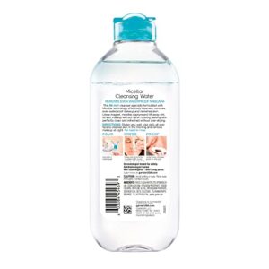 Garnier SkinActive Micellar Water For Waterproof Makeup, Facial Cleanser & Makeup Remover, 13.5 fl. oz, 1 count (Packaging May Vary)