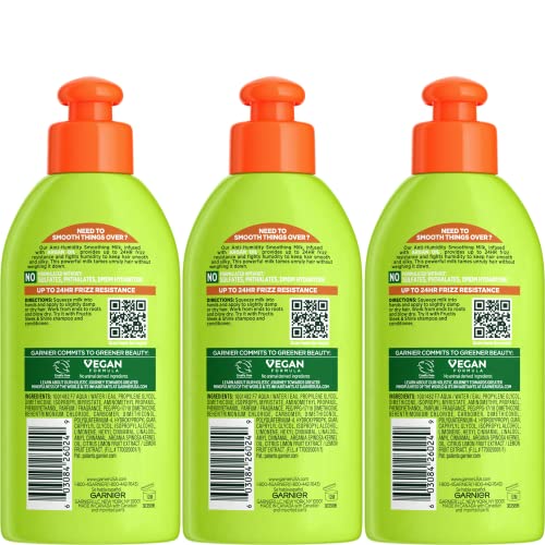 Garnier Fructis Style Anti-Humidity Smoothing Milk for Frizzy Hair, 5.2 Ounce Bottle, 3 Count