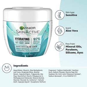 Garnier SkinActive 3-in-1 Face Moisturizer with Aloe, For Dry Skin, 6.75 fl. oz.