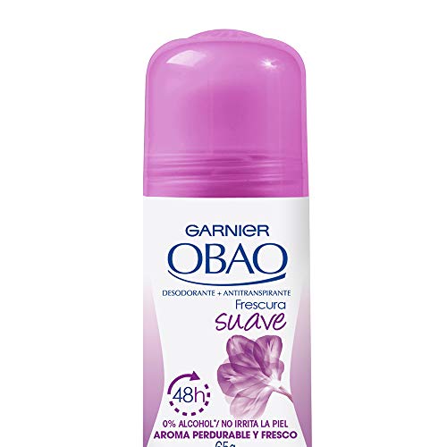 (Pack of 4) Garnier OBAO for Women, 48 Hour Roll on Deodorant & Antiperspirant, Soft Freshness, 65 g each by Garnier OBOA by Garnier OBOA