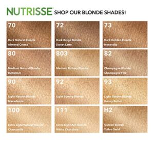 Garnier Hair Color Nutrisse Nourishing Creme, 90 Light Natural Blonde (Macadamia) Permanent Hair Dye, 2 Count (Packaging May Vary)