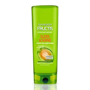 garnier fructis sleek and shine conditioner, frizzy, dry, unmanageable hair, 12 fl; oz.