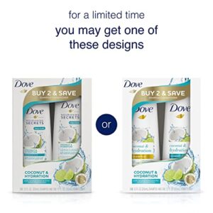 Dove Nourishing Secrets Shampoo and Conditioner for Dry Hair Coconut & Hydration for Everyday Use, 12 Fl Oz (Pack of 2)