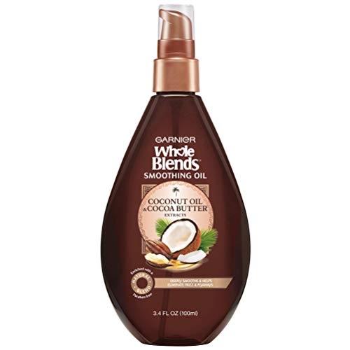 Garnier Whole Blends Smoothing Oil, Coconut Oil & Cocoa Butter Extracts 3.4 Fl Oz (1 Count)