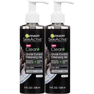 garnier skin skinactive men’s shine control face wash for oily skin, 2 count