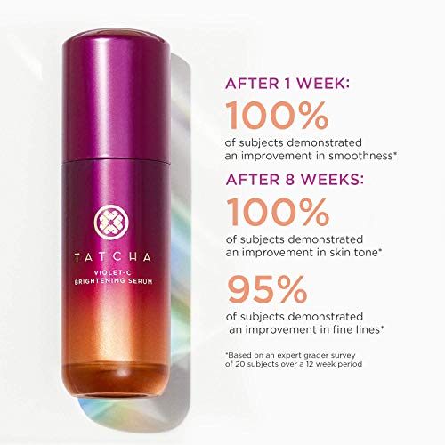 TATCHA Violet-C Brightening Serum | 20% Vitamin C + 10% AHAs | Pure Ingredients to Help Soften & Smooth for More Radiant, Even-Toned Skin | 1 oz