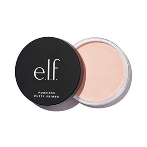 e.l.f. poreless putty primer, silky, skin-perfecting, lightweight, long lasting, smooths, hydrates, minimizes pores, flawless base, all-day wear, flawless finish, ideal for all skin types, 0.74 fl oz