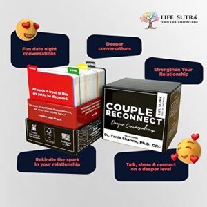 Life Sutra - Couple Reconnect Game - Couples Game for Married Couples - 200 Couples Conversation Cards - Speak Your Love Language - Card Game for Couples - Designed by an American Psychologist