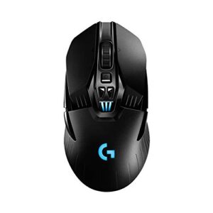 logitech g903 lightspeed wireless gaming mouse w/ hero 25k sensor, powerplay compatible, 140+ hour with rechargeable battery and lightsync rgb, ambidextrous, 107g+10g optional, 25,600 dpi, black