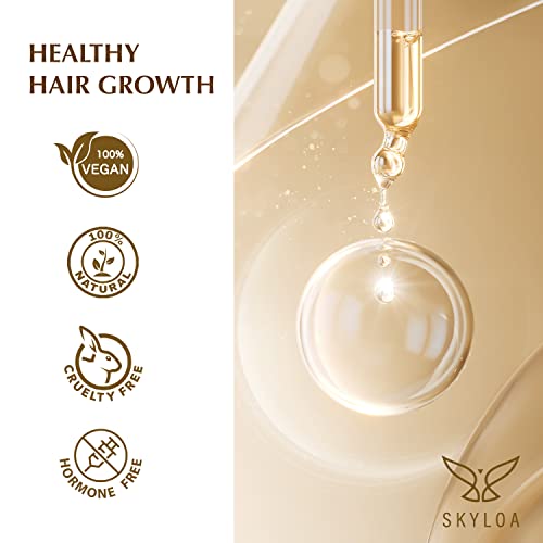 Skyloa Hair Growth Serum, Vegan Hair Serum, Hair Growth Oil For Women, Hair Serum For Hair Growth Scalp Serum, Hair Regrowth Treatment For Women Fuller-Looking, Thicker And Healthier 30ml