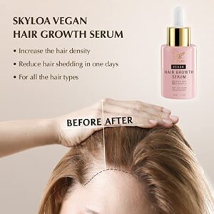 Skyloa Hair Growth Serum, Vegan Hair Serum, Hair Growth Oil For Women, Hair Serum For Hair Growth Scalp Serum, Hair Regrowth Treatment For Women Fuller-Looking, Thicker And Healthier 30ml