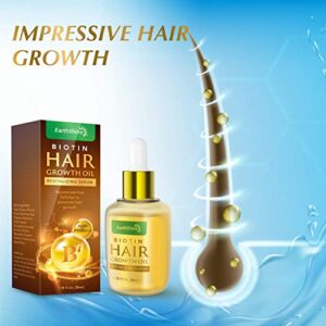 Hair Growth Serum - Biotin Hair Regrowth Oil Prevent Hair Loss and Helps Hair Thicker, Stronger, Longer Hair Treatment Men and Women 1.18 Oz (35 mL)