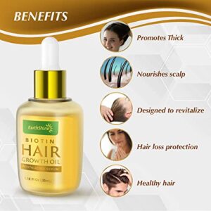 Hair Growth Serum - Biotin Hair Regrowth Oil Prevent Hair Loss and Helps Hair Thicker, Stronger, Longer Hair Treatment Men and Women 1.18 Oz (35 mL)