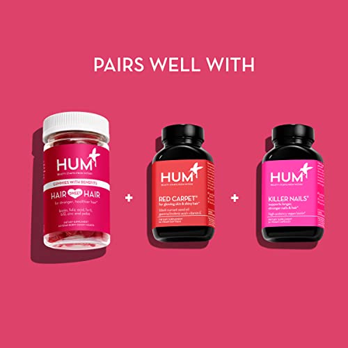 HUM Hair Sweet Hair - Hair Growth Supplement & Biotin Gummies to Combat Hair Loss & Thinning - Fo Ti, Folic Acid, Zinc, Vitamin B12 & PABA to Support Healthy Hair, Skin and Nails (60 Vegan Gummies)