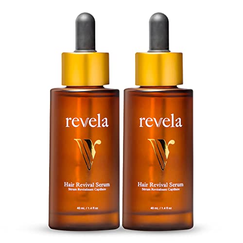 Revela Hair - The Hair Revival Serum - Dermatologist Approved Lightweight Hair Loss & Hair Thinning Serum - Scalp & Hair Follicle Penetration for Fast, Visible Results - For All Hair Types - 40ml / 1.4 Fl. Oz, 2 Pack