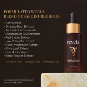 Revela Hair - The Hair Revival Serum - Dermatologist Approved Lightweight Hair Loss & Hair Thinning Serum - Scalp & Hair Follicle Penetration for Fast, Visible Results - For All Hair Types - 40ml / 1.4 Fl. Oz, 2 Pack