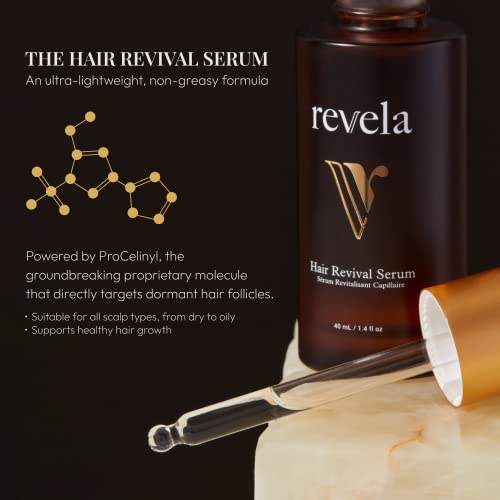 Revela Hair - The Hair Revival Serum - Dermatologist Approved Lightweight Hair Loss & Hair Thinning Serum - Scalp & Hair Follicle Penetration for Fast, Visible Results - For All Hair Types - 40ml / 1.4 Fl. Oz, 2 Pack