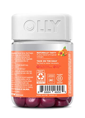 OLLY Heavenly Hair Gummies, Supports Strong Healthy Hair Growth, Keratin, Biotin, Amla, Grapefruit Flavor, 30 Day Supply - 60 Count