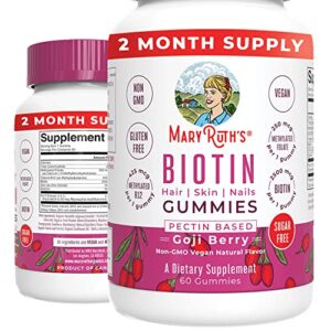 biotin | sugar free | 2 month supply | biotin gummies | biotin vitamins for hair skin & nails | biotin gummies for hair growth | vegan | non-gmo | gluten free | 60 count