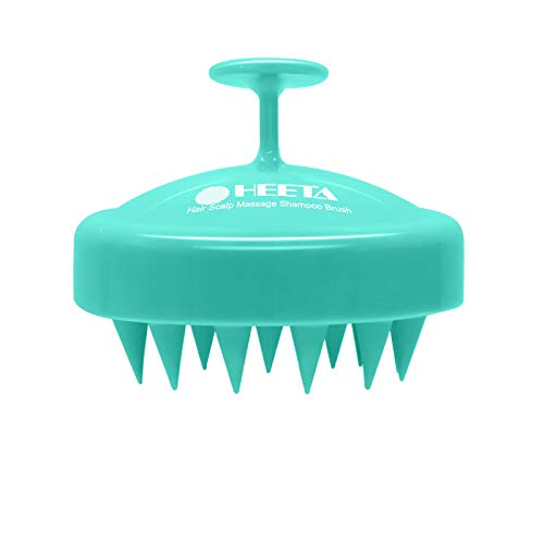 HEETA Hair Shampoo Brush, Scalp Care Hair Brush with Soft Silicone Scalp Massager (Green)