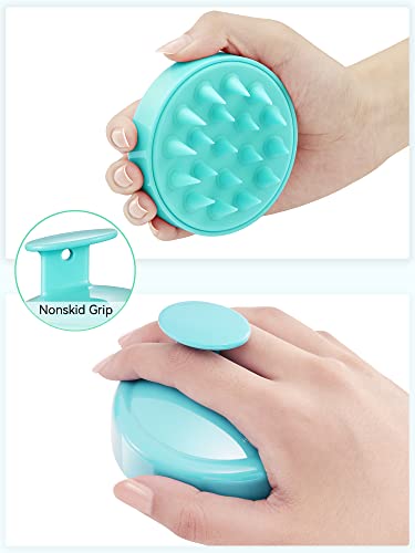 HEETA Hair Shampoo Brush, Scalp Care Hair Brush with Soft Silicone Scalp Massager (Green)