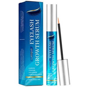 premium eyelash growth serum and eyebrow enhancer by lashjar, lash boost serum for longer, fuller thicker lashes & brows