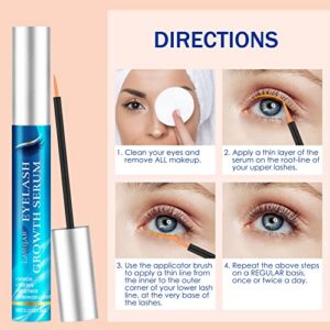 Premium Eyelash Growth Serum and Eyebrow Enhancer by LASHJAR, Lash Boost Serum for Longer, Fuller Thicker Lashes & Brows