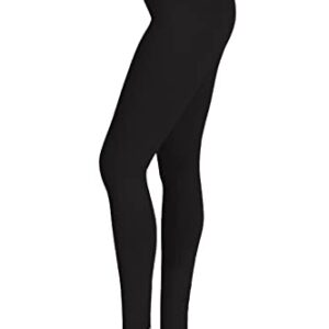 SATINA High Waisted Leggings for Women - Workout Leggings for Regular & Plus Size Women - Black Leggings Women - Yoga Leggings for Women | 3 Inch Waistband (One Size, Black)