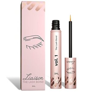 liaison lash bond eyelash growth serum – natural peptide lash boost & enhancer for longer, fuller, & thicker lashes – vegan, cruelty free, paraben free, talc free & irritation free formula